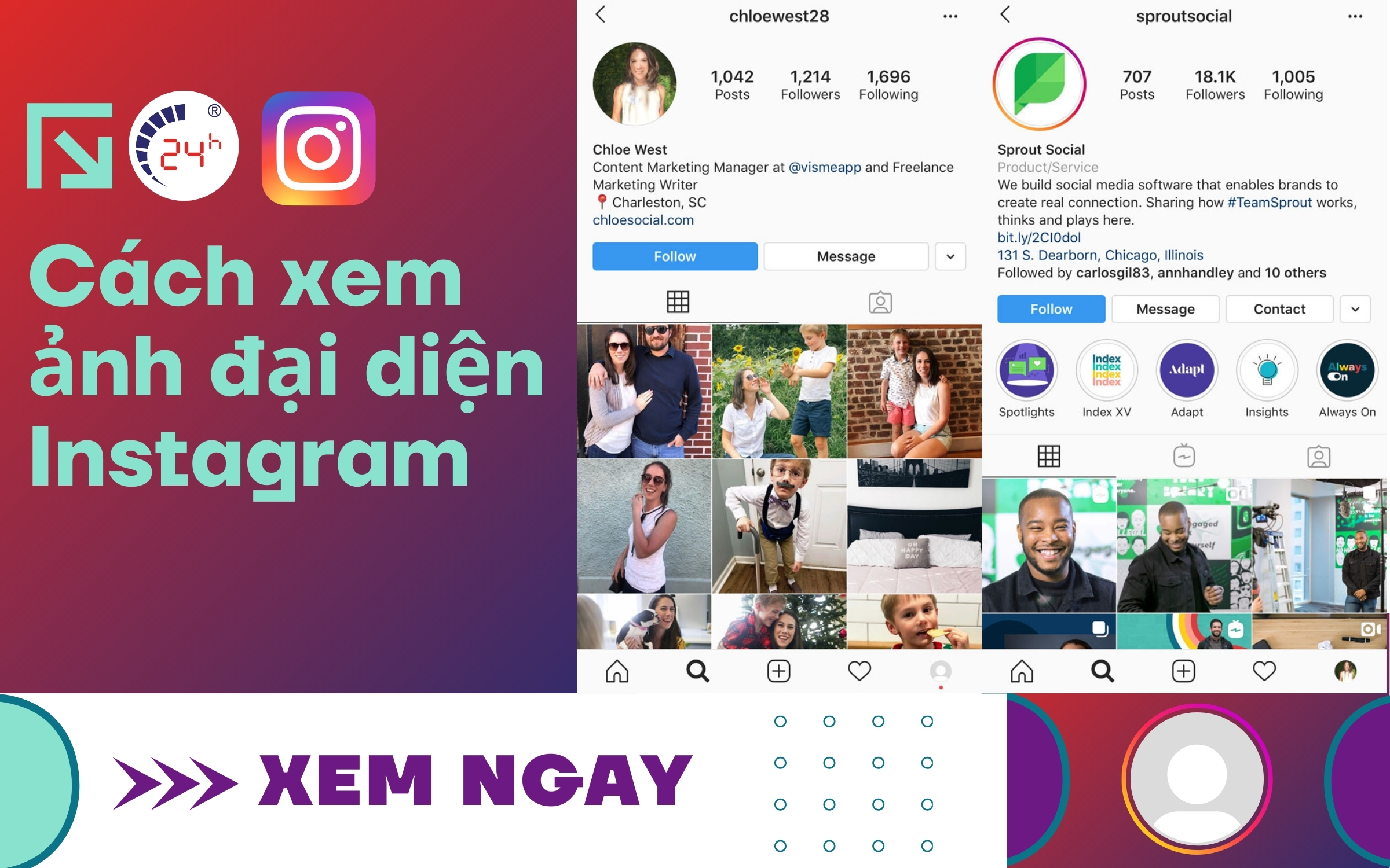 Hướng dẫn cách xem ảnh đại diện Instagram cực NHANH