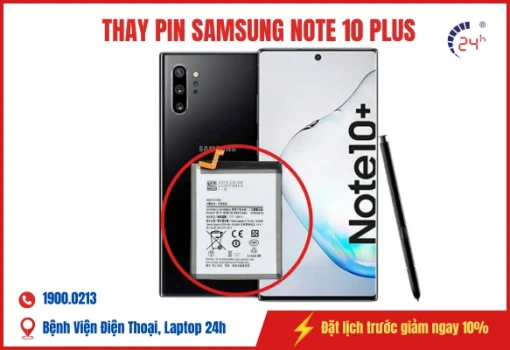 Thay pin Samsung Galaxy Note 10 Plus CHÍNH HÃNG